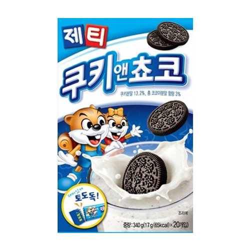 동서식품 제티 쿠키앤초코 스틱 17g 20개입[1개] 최저가 쇼핑 정보 에누리가격비교