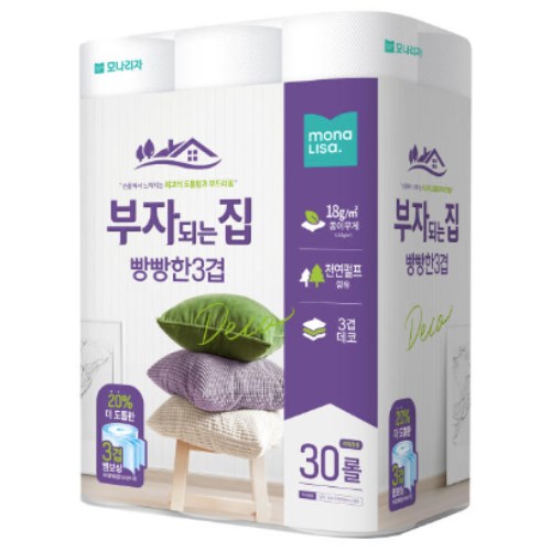 부자되는집 빵빵한3겹 30m (30롤) [3팩] - 에누리 가격비교