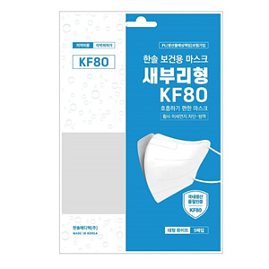 한솔 보건용 마스크 새부리형 KF80 대형[100개] - 에누리 가격비교