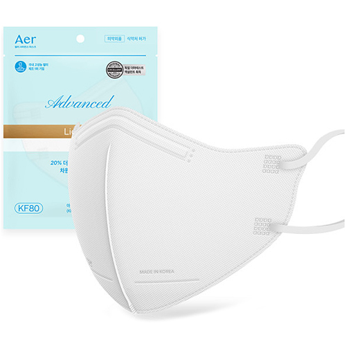 아에르 어드밴스드 라이트핏 KF80 대형 화이트 [1개] : 에누리 가격비교