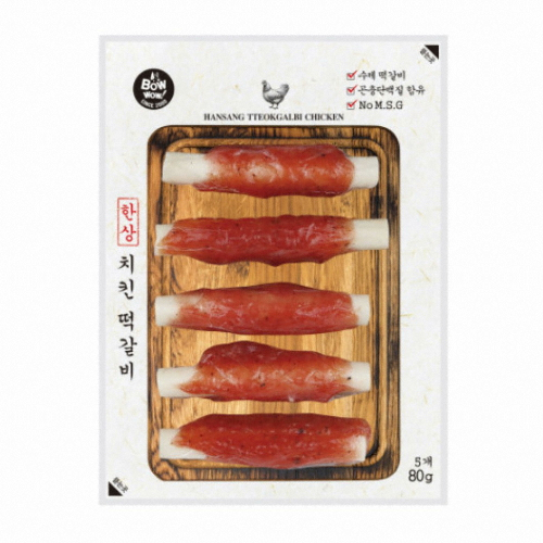 바우와우 한상 치킨 떡갈비 80g (5p) [1개] - 에누리 가격비교