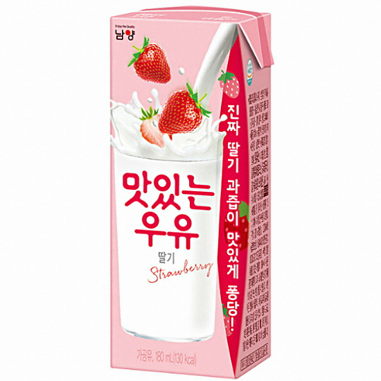 남양유업 맛있는 우유 GT 딸기 180ml[72개] - 에누리 가격비교