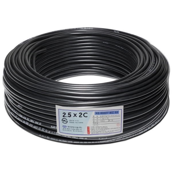 현대케이블 VCTF 전선 2.5SQ x 2C [100m] - 에누리 가격비교