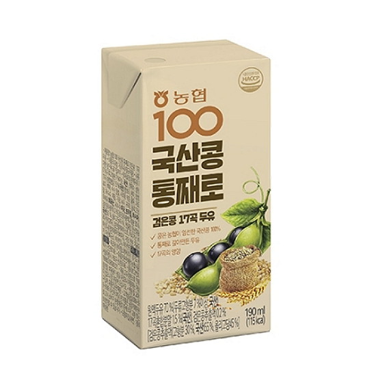 농협식품 100% 국산콩 통째로 검은콩 17곡 두유 190ml [48개] : 에누리 가격비교