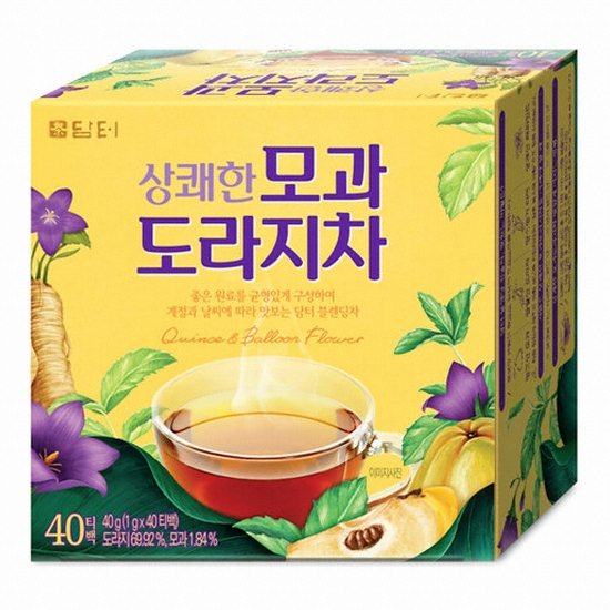 담터 상쾌한 모과 도라지차 40t[3개] 에누리 가격비교