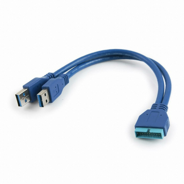 라이트컴 Coms USB 포트 3.0 Y형 케이블 20P to 2port USB 청색 [ITA001, 0.25m] - 에누리 가격비교
