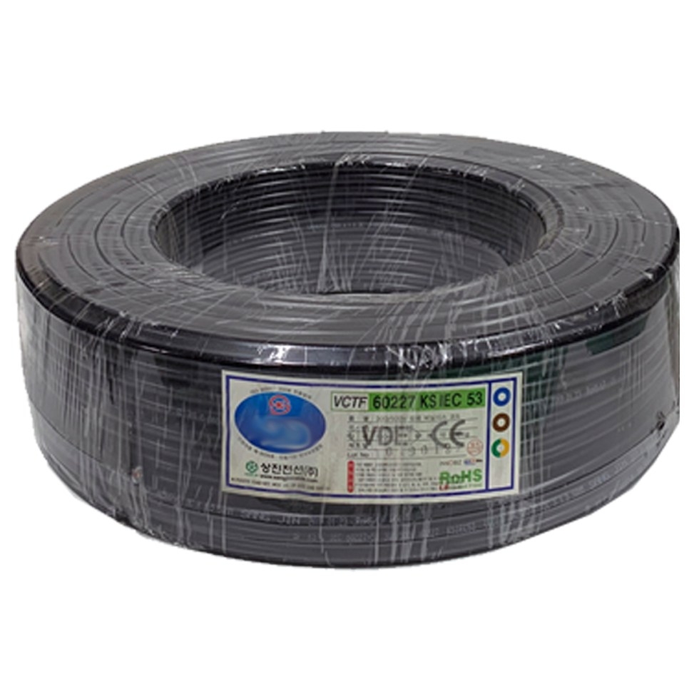 상진전선 VCTF 전선 흑색 1SQ x 2C [100m] - 에누리 가격비교
