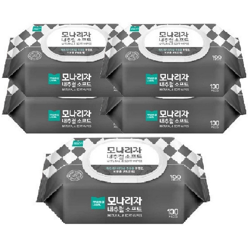 모나리자 내추럴 소프트 물티슈 캡형 100매[5팩] 에누리 가격비교