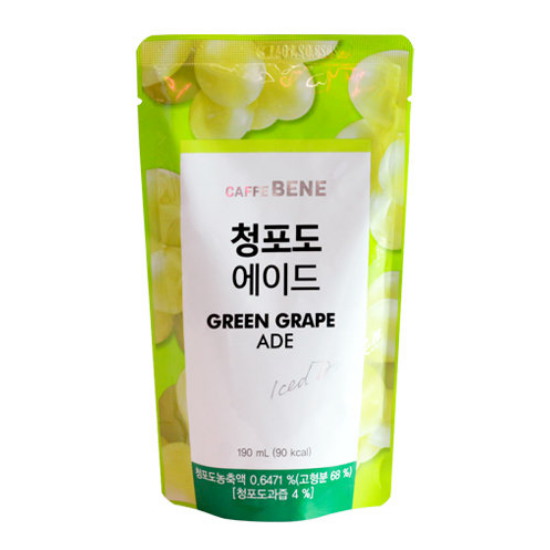 카페베네 청포도에이드 파우치음료 190ml 50개 - 에누리 가격비교