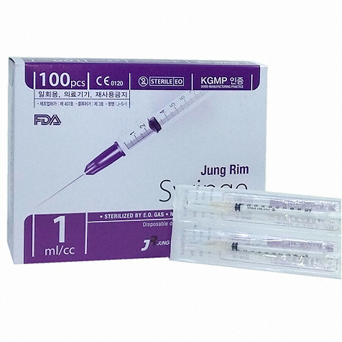정림 일회용주사기 1cc 26g 1 2 inch 100개입 - 에누리 가격비교