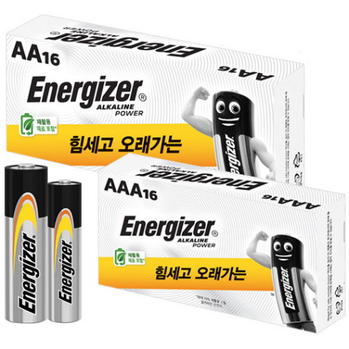 에너자이저 AA 16알 (벌크) + AAA 16알 (벌크) [1세트] - 에누리 가격비교