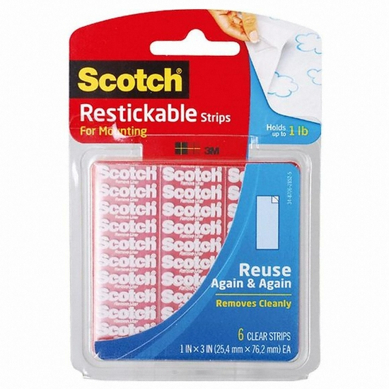 3M 스카치 R101 양면 재접착 테이프 25.4 x 76.2mm[1개] - 에누리 가격비교