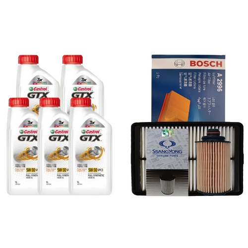 캐스트롤 GTX SP/C3 5W30 5L + 보쉬필터 쌍용 뷰티풀 코란도 1.6 디젤 - 에누리 가격비교