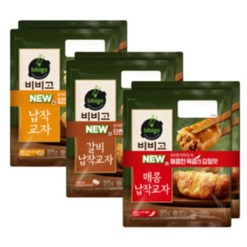 CJ제일제당 비비고 납작교자 315g 6봉 납작2+갈비2+매콤2 - 에누리 가격비교