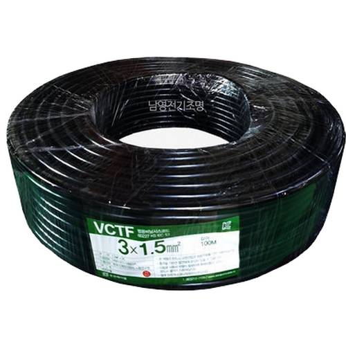 남영전기 VCTF 전선 충진형 1.5SQ x 3C [100m] - 에누리 가격비교