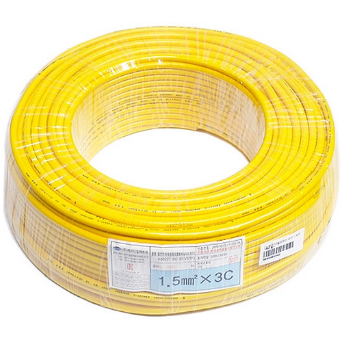 케이디일렉트릭 VCTF 전선 황색 1.5SQ x 3C [100m] : 에누리 가격비교
