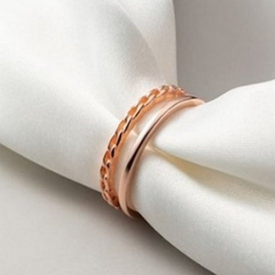 에르모사제이 실버 두줄 체인 로즈골드 오픈링 R045 - 에누리 가격비교