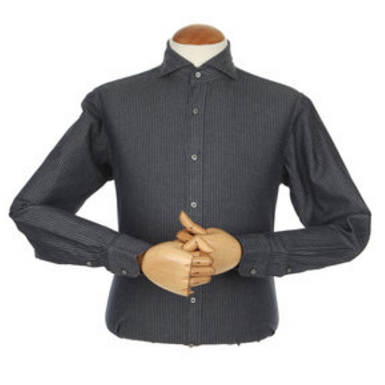 밴브루 스트라이프 와이드 네이비 슬림 셔츠 BGFSL0105NY - 에누리 가격비교