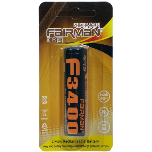 페어맨 18650 리튬이온 충전지 F3400 [6알] - 에누리 가격비교
