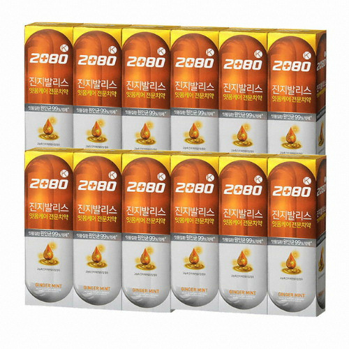 애경 2080 진지발리스 진저민트 치약 120g [12개] - 에누리 가격비교