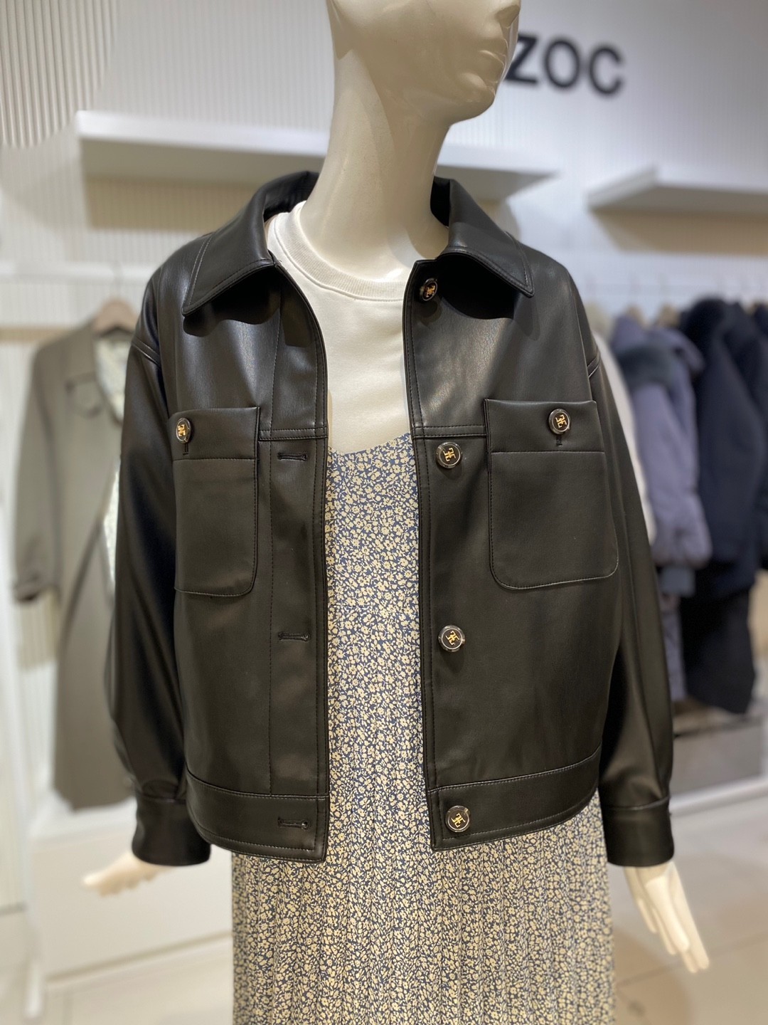 OZOC 페이크 레더 트러커자켓 FOQSCUV501M - 에누리 가격비교