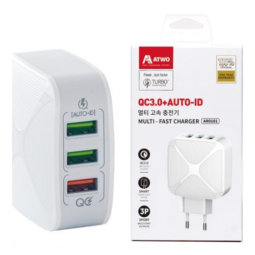 에이투 QC3.0 30W 3포트 충전기 AR0101 - 에누리 가격비교