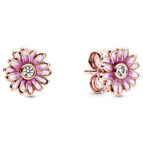 판도라 핑크 데이지 플라워 스터드 로즈 귀걸이 288773C01 - 에누리 가격비교
