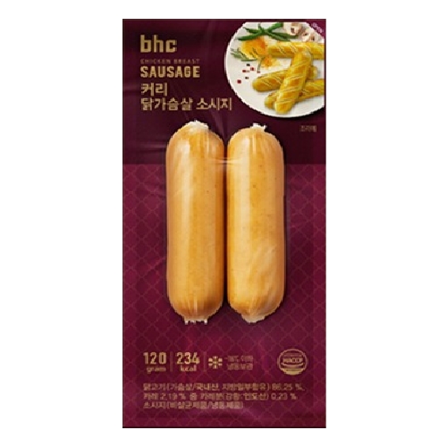 BHC 커리 닭가슴살 소시지 120g[10개] - 에누리 가격비교