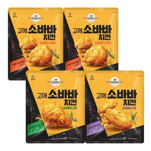 CJ제일제당 고메 소바바치킨 소이허니 순살 375g x 2개 + 소이허니 윙 300g x 1개 + 소이허니 봉 300g x 1개 [1개] - 에누리 가격비교