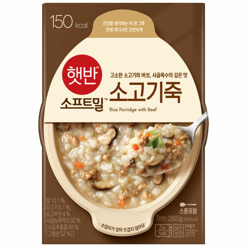 CJ제일제당 소프트밀 소고기죽 280g [18개] - 에누리 가격비교