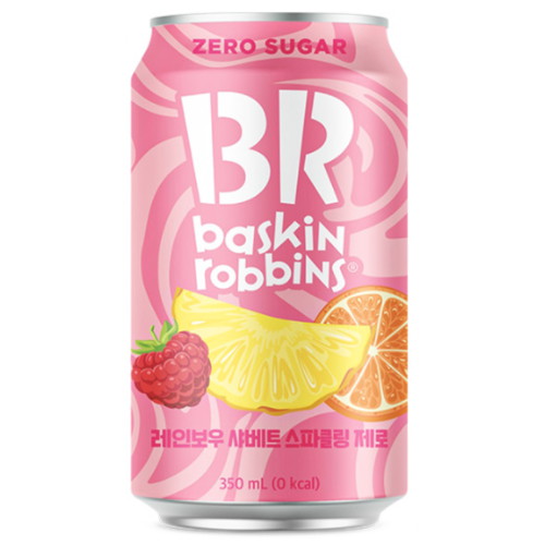 배스킨라빈스 레인보우 샤베트 스파클링 제로 350ml [48개] - 에누리 가격비교