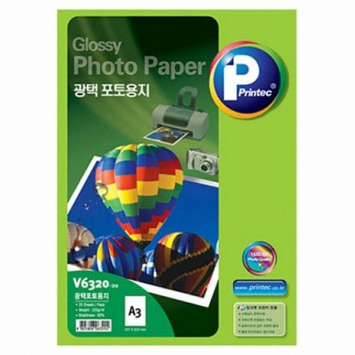 프린텍 광택 포토용지 A3 220g V6320 [20매] - 에누리 가격비교