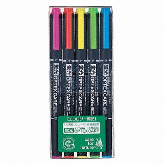제브라 옵텍스 케어 WKCR1 형광펜 세트 [5색] - 에누리 가격비교