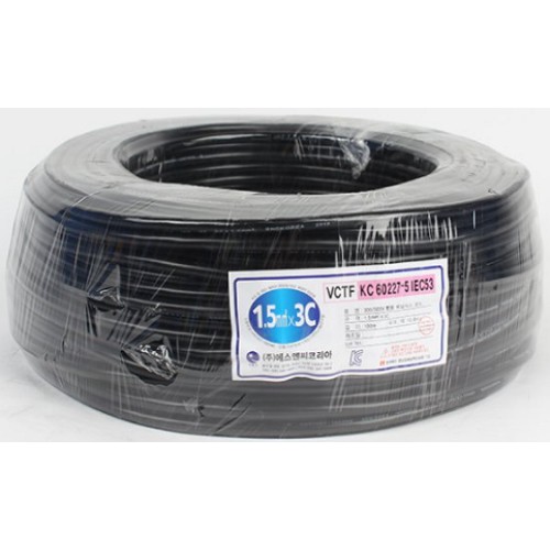 에스엔씨코리아 VCTF 전선 흑색 1.5SQ x 3C[100m] - 에누리 가격비교