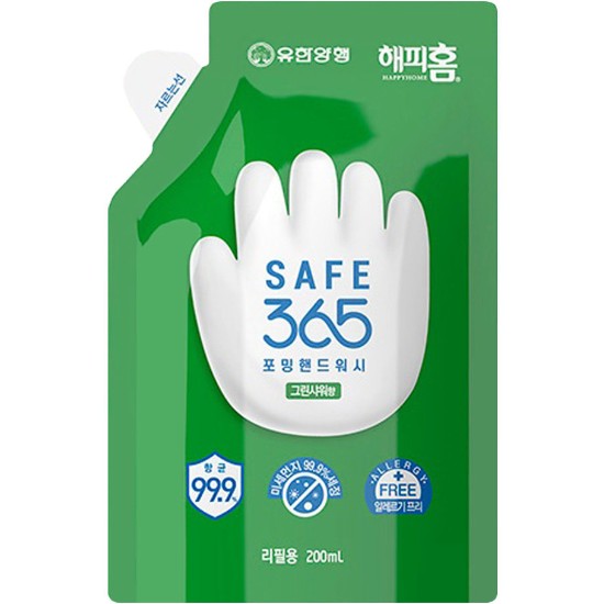 해피홈 세이프 365 포밍 핸드워시 그린샤워향 리필 200ml [12개] - 에누리 가격비교