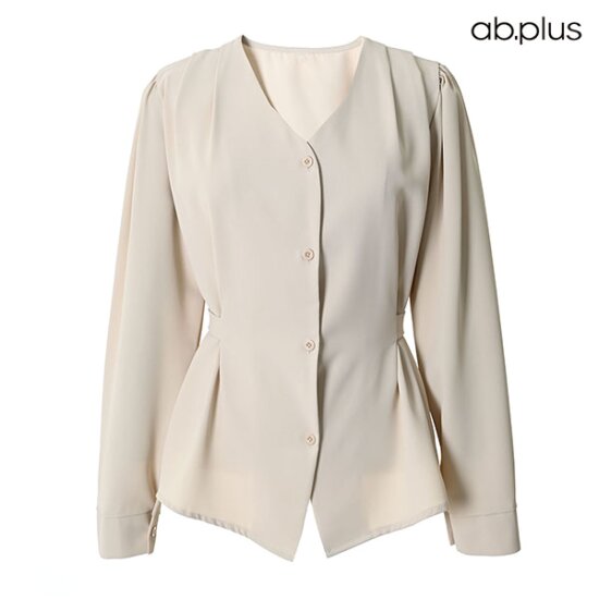 Ab.plus 브이넥 백리본끈 포인트 블라우스 LSY1MB36A - 에누리 가격비교
