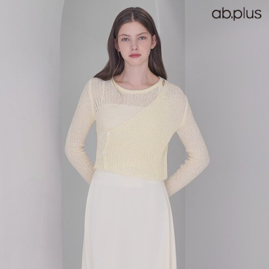Ab.plus 라운드넥 언발 랩스타일 긴팔 니트 LSY2MW86A : 에누리 가격비교