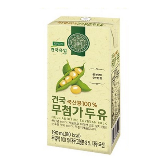 건국유업 무첨가 두유 190ml [64개] - 에누리 가격비교