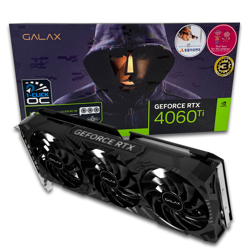 갤럭시 GALAX 지포스 RTX 4060 Ti 3X OC D6 8GB - 에누리 가격비교