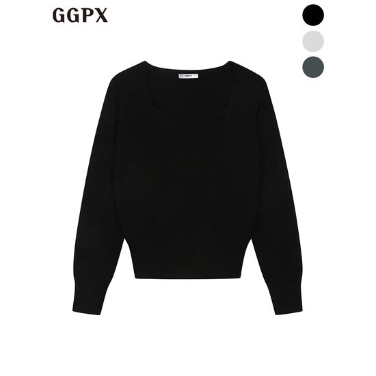 GGPX 스퀘어넥 베이직 니트 GOAKP028F - 에누리 가격비교