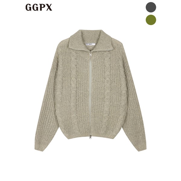 GGPX 투웨이 지퍼 꽈배기 짜임 가디건 GOAKG070F - 에누리 가격비교
