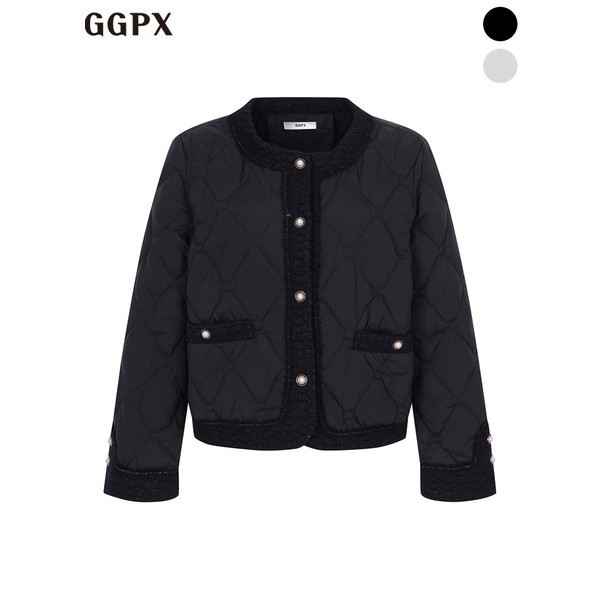 GGPX 트위드 트리밍 다이아 구스 패딩 자켓 GOAJK067F - 에누리 가격비교