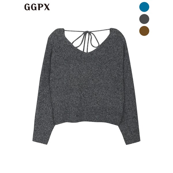 GGPX V넥 끈 니트 GOAKP081F : 에누리 가격비교