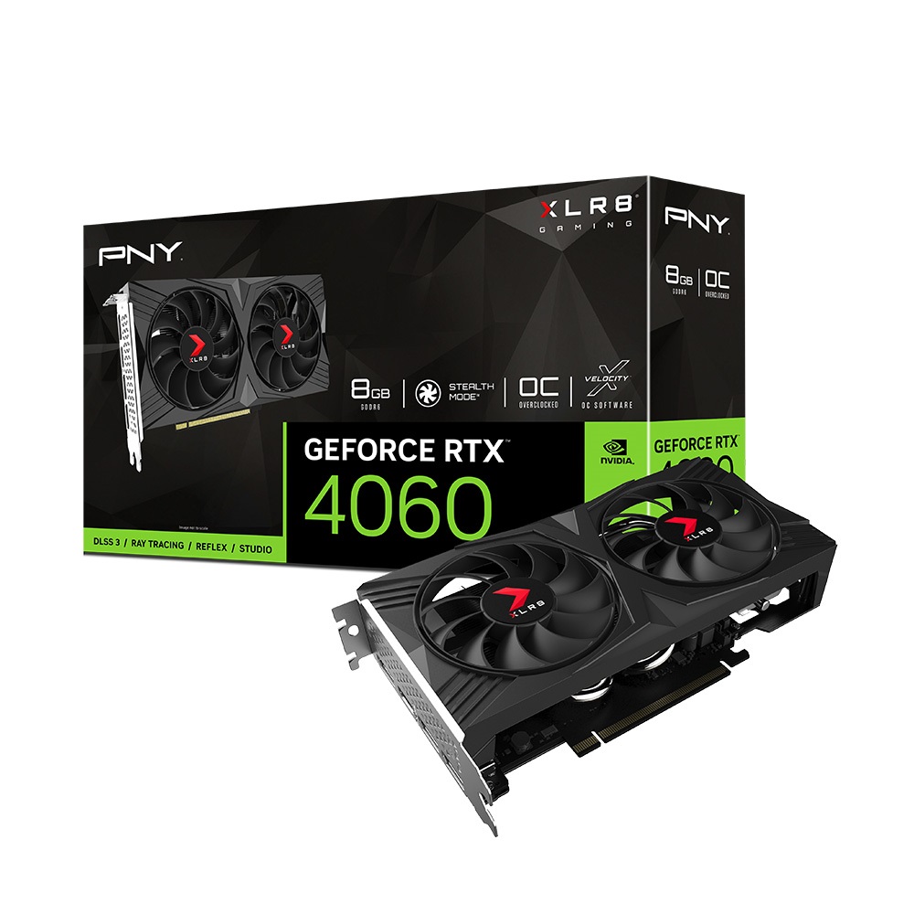 PNY XLR8 지포스 RTX 4060 Gaming VERTO OC D6 8GB Dual 한성컴퓨터 - 에누리 가격비교