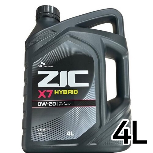 SK엔무브 ZIC X7 SP 하이브리드 0W20 4L [1개] - 에누리 가격비교