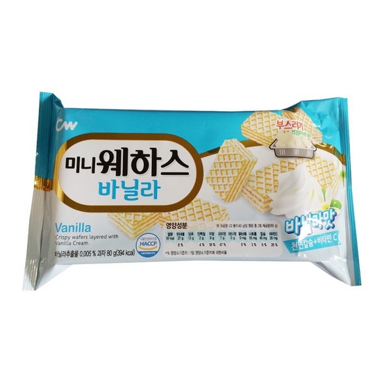 청우식품 미니 웨하스 바닐라 80g [20개] - 에누리 가격비교