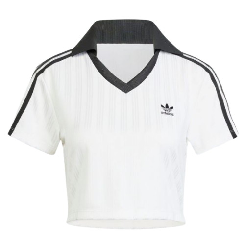 아디다스 아디컬러 풋볼 자카드 V넥 브이넥 크롭 폴로셔츠 JD2608 - 에누리 가격비교