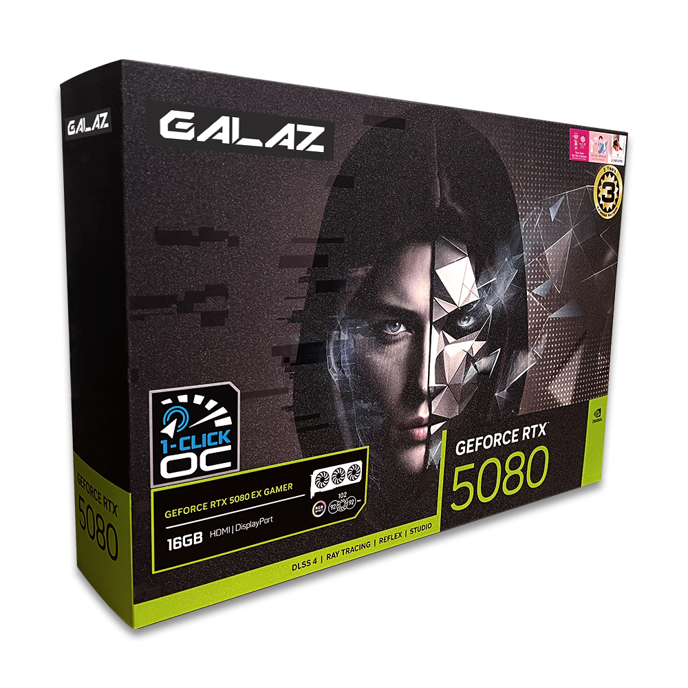 갤럭시 GALAZ 지포스 RTX 5080 EX GAMER BLACK OC D7 16GB - 에누리 가격비교