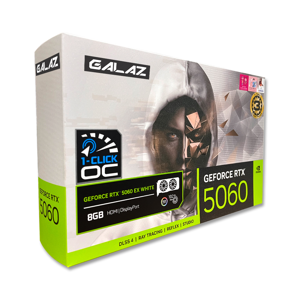 갤럭시 GALAZ 지포스 RTX 5060 EX WHITE OC D7 8GB - 에누리 가격비교