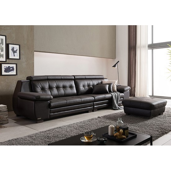 쉐우드가구 다이앤 천연가죽 소파 4인용 [스툴포함] - 에누리 가격비교